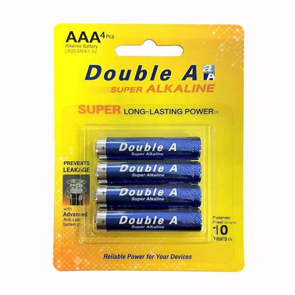 Double A Super Alkaline AAA 1.5V Batteries – Durable Power & Anti-Leak